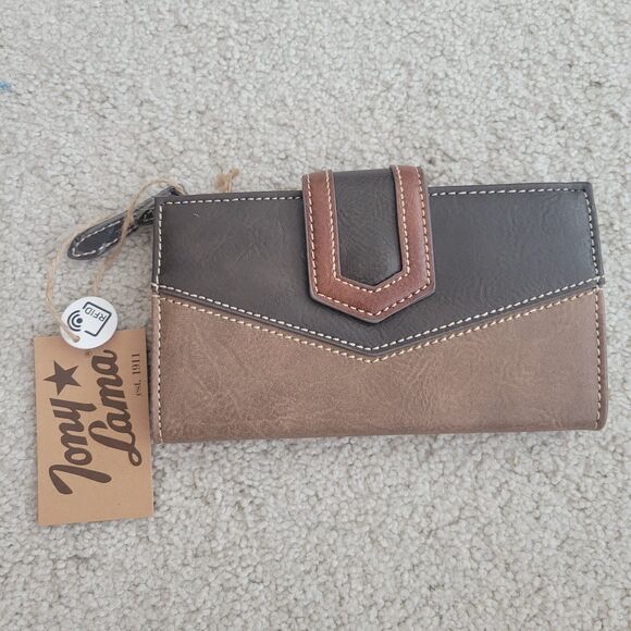 Tony Lama | Bags | Nwt Tony Lama Women Wallet Three Tone Brown Magnetic ...